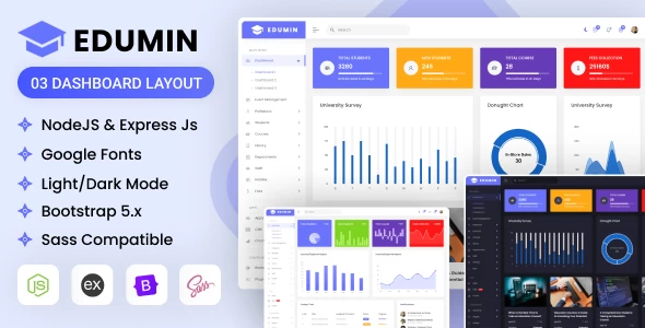 OneSmartSite | Designs » EduMin - NodeJs Education Admin Dashboard ...